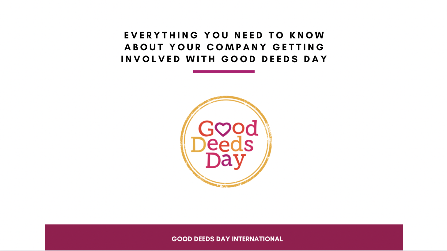 Download Materials - Good Deeds Day
